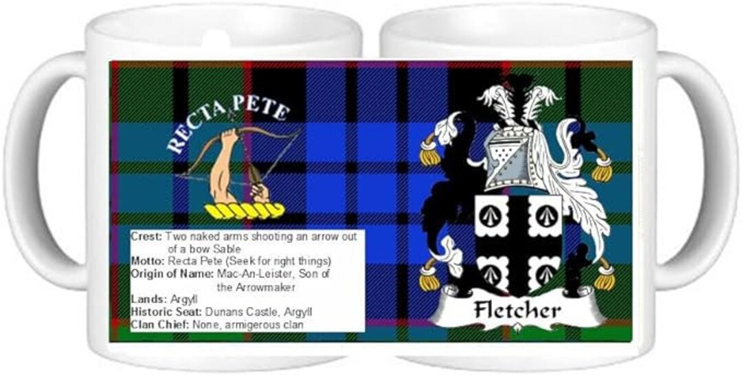 Scottish Clan With Crest Coat of Arms Details Ceramic Coffee Mugs in A ...