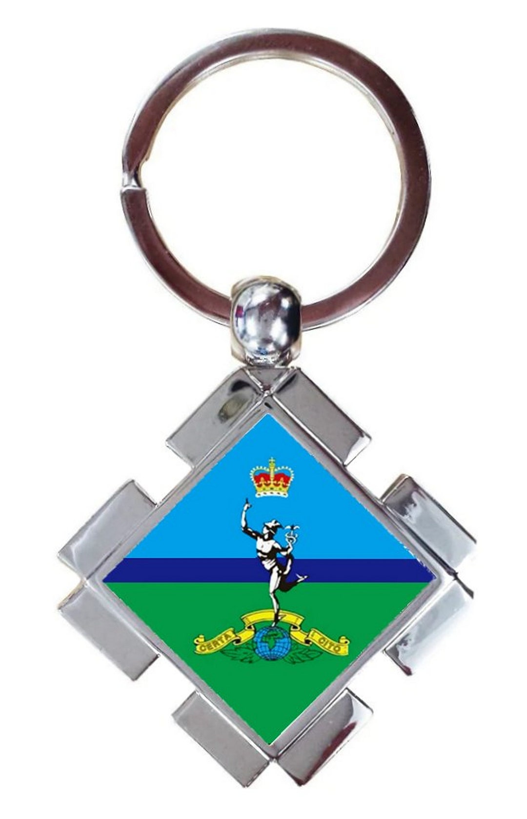 Royal Signal Corps Military Luxury Jigsaw Shaped Metal Keyring in A ...