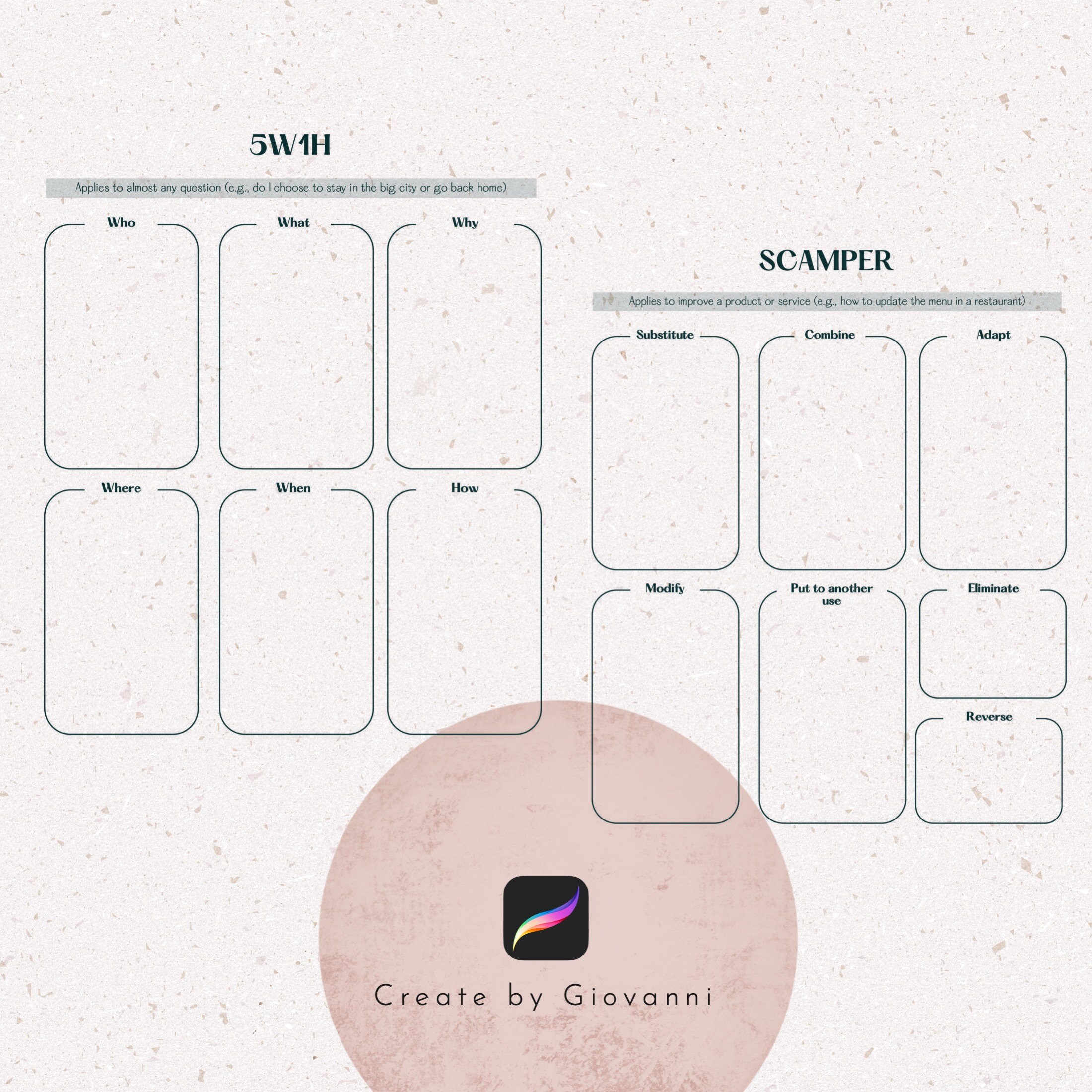 Brainstorm Procreate Brushset, Procreate Brush, Brainstorm Template ...