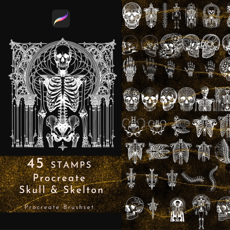 Skeleton Stamps - Etsy