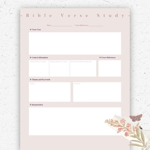 Printable Verse Mapping, Editable Bible Study Journal Template ...