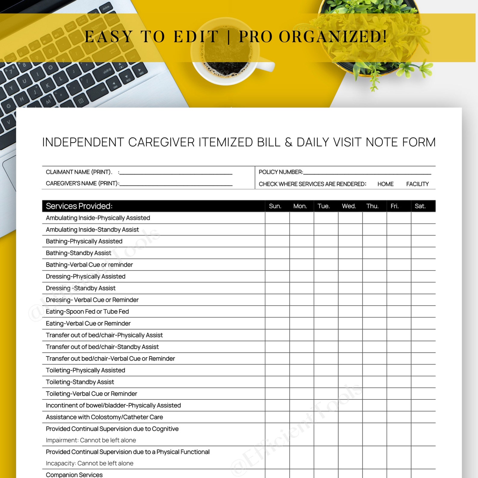 Home Health Aide Timesheet Templates In-home & Caregiver Timesheets ...