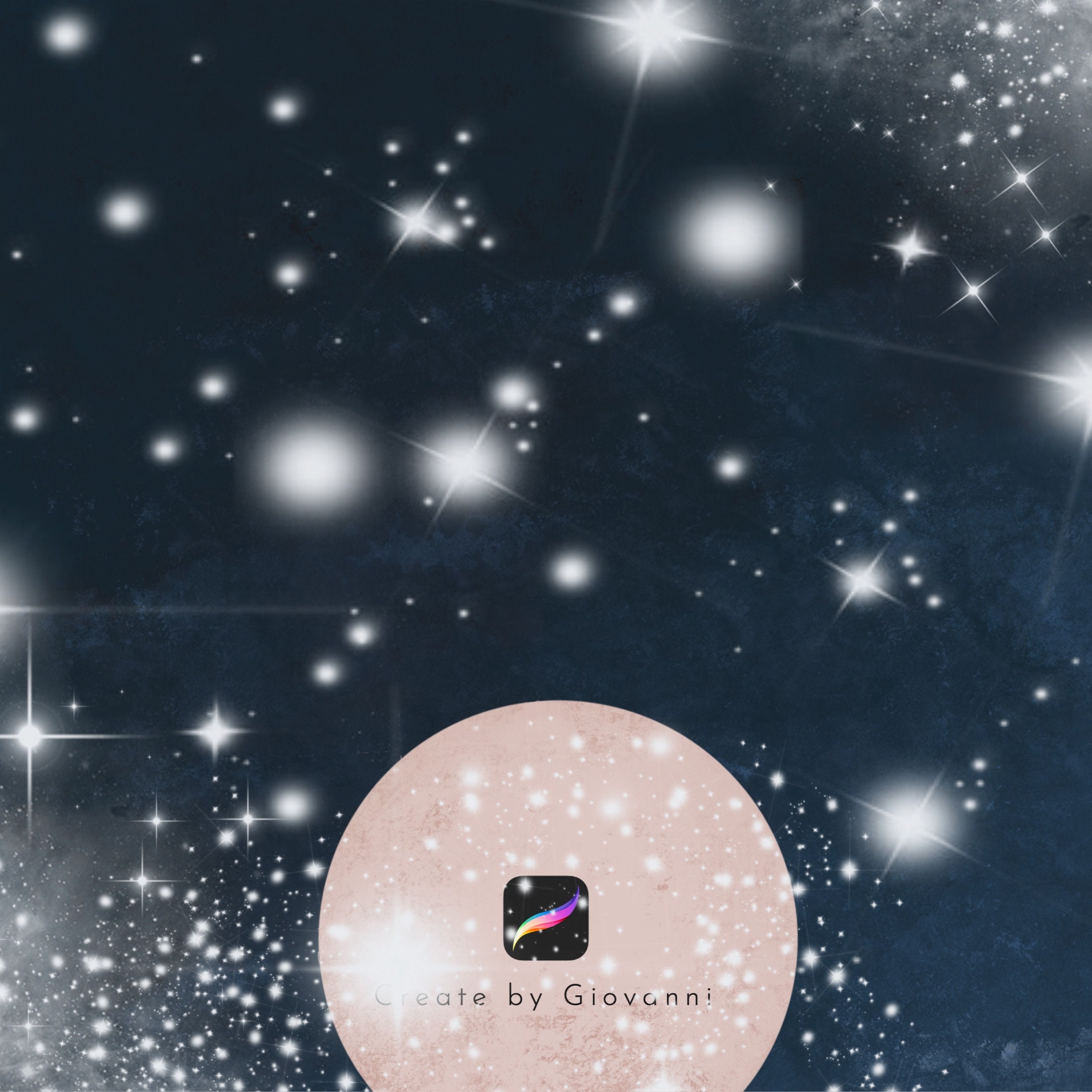Sparkle Star Procreate Brush Light Galaxy Procreate Galaxy - Etsy
