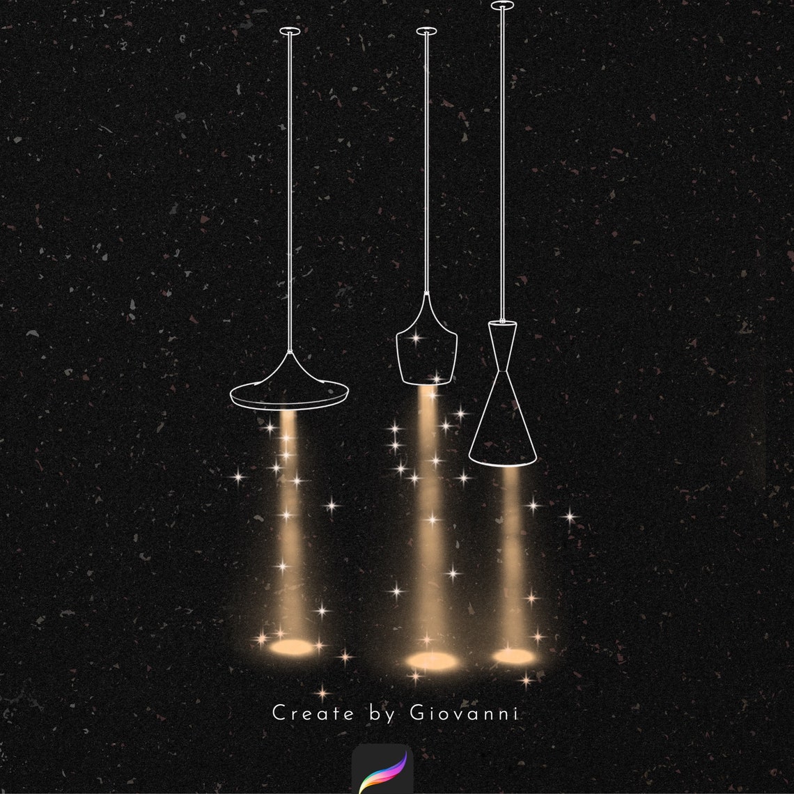 35 Procreate Light Effect Brush Light Ray Light Sparkle - Etsy