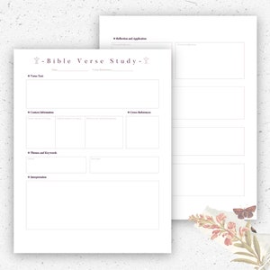 Printable Verse Mapping, Editable Bible Study Journal Template ...