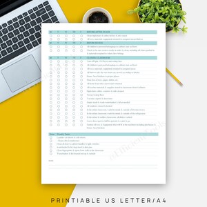 Editable Classroom Cleaning Checklist - Weekly School Cleaning Schedule ...