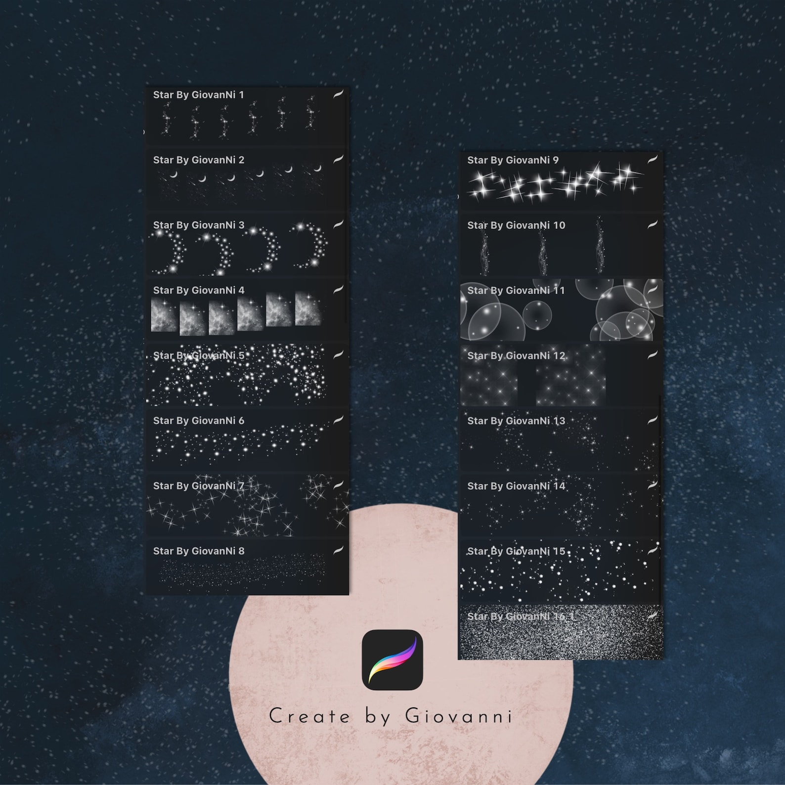 Sparkle Star Procreate Brush Light Galaxy Procreate Galaxy - Etsy