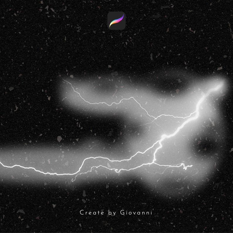 Procreate Lightning Brushes Realistic Lightning Flash - Etsy