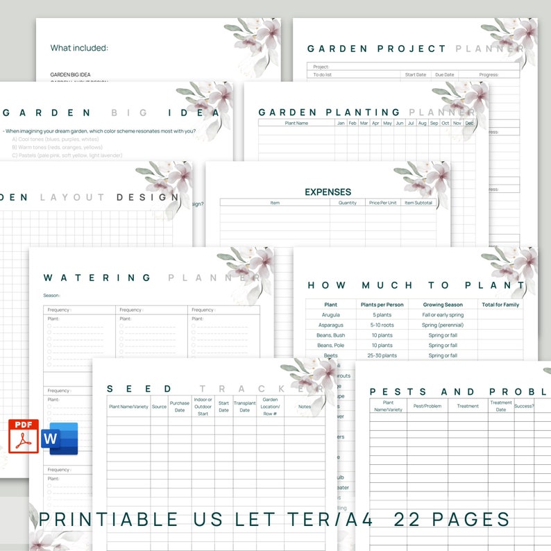 Ultimate Garden Planner Bundle – Editable and Printable, Comprehensive ...