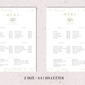 Editable Cake Order Form Canva Template,printable Bakery Order Form ...