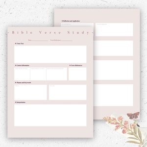 Printable Verse Mapping, Editable Bible Study Journal Template ...