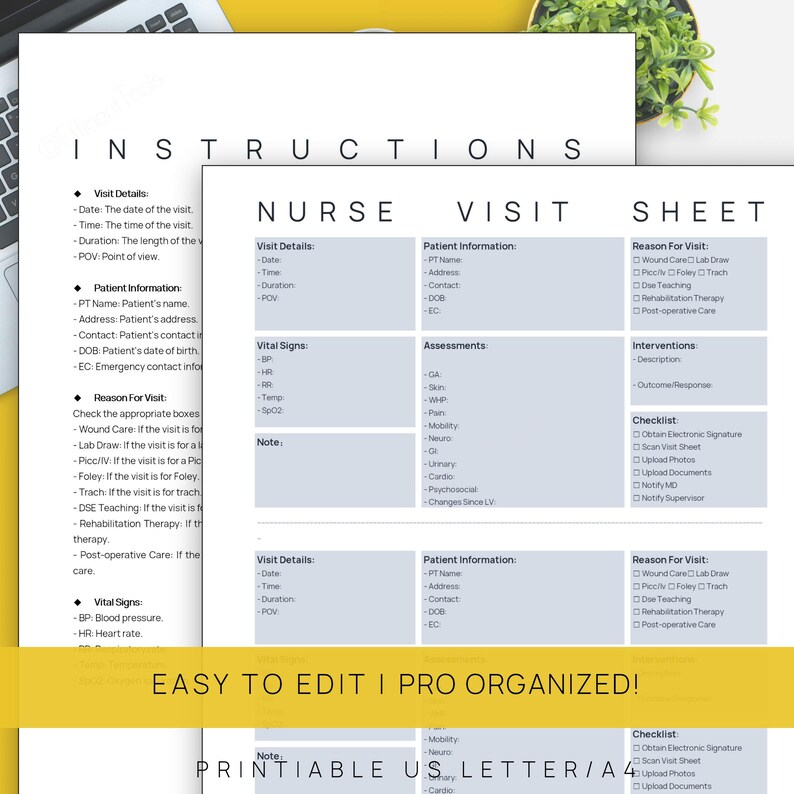 Patient Visit Record and Health Monitoring Template,medical Record ...