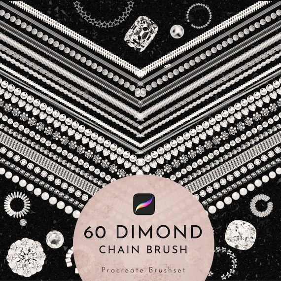 60 Procreate Diamond Chain Brushes Jewelry Bracelet Hi-res - Etsy