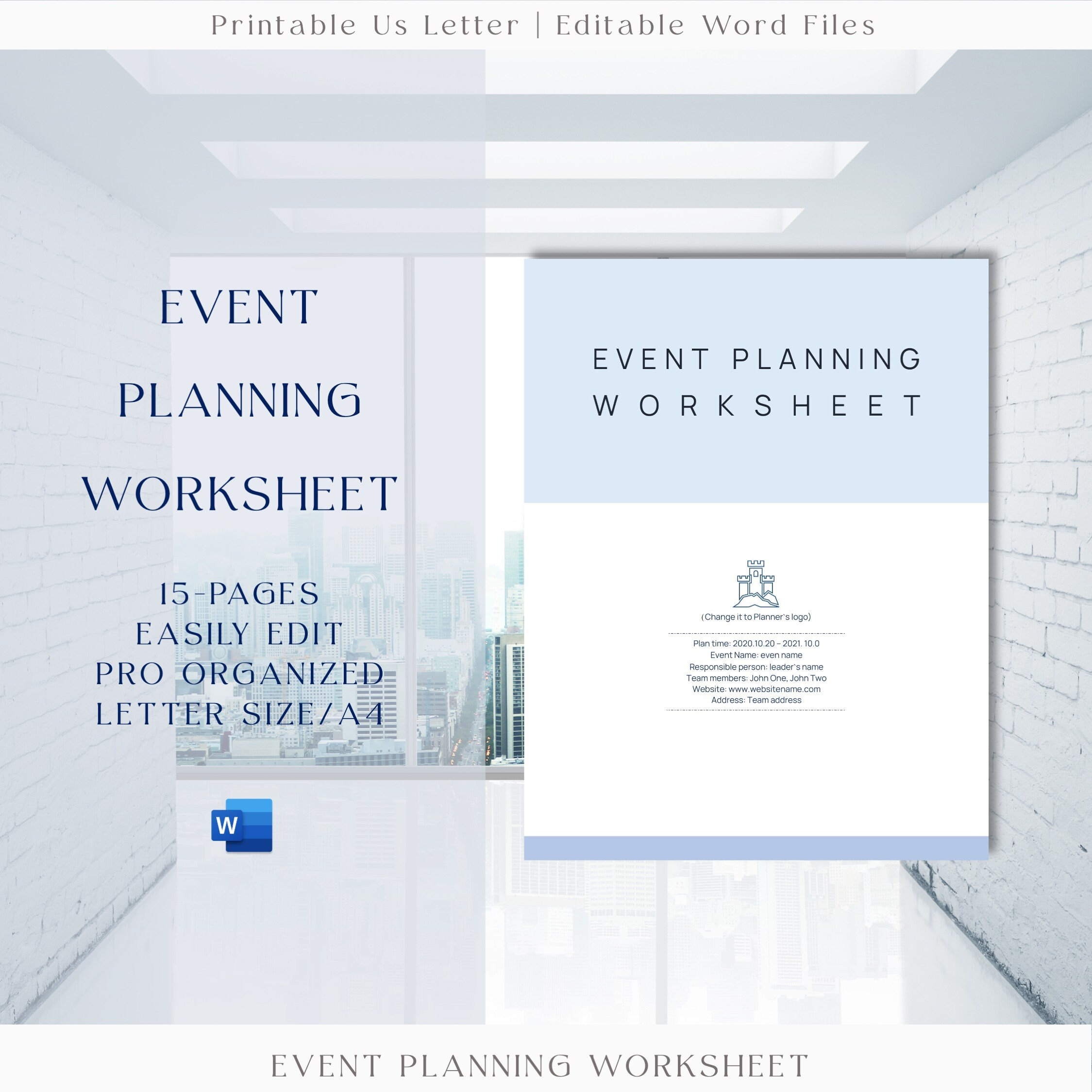 Editable Event Planning Worksheet Template,printable Event Organizer ...