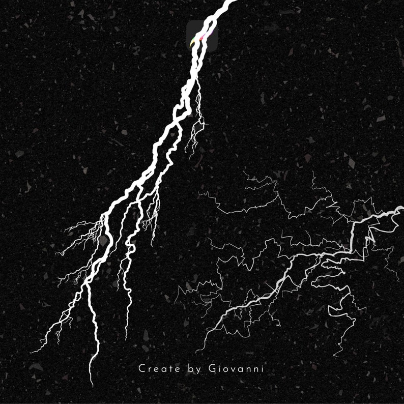 Procreate Lightning Brushes Realistic Lightning Flash - Etsy
