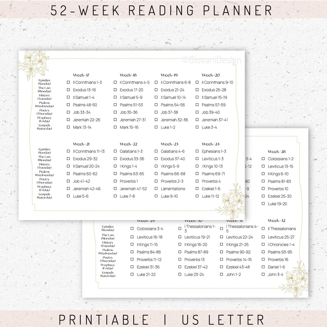 Printable Bible 52-week Reading Planner for 2022 Daily - Etsy