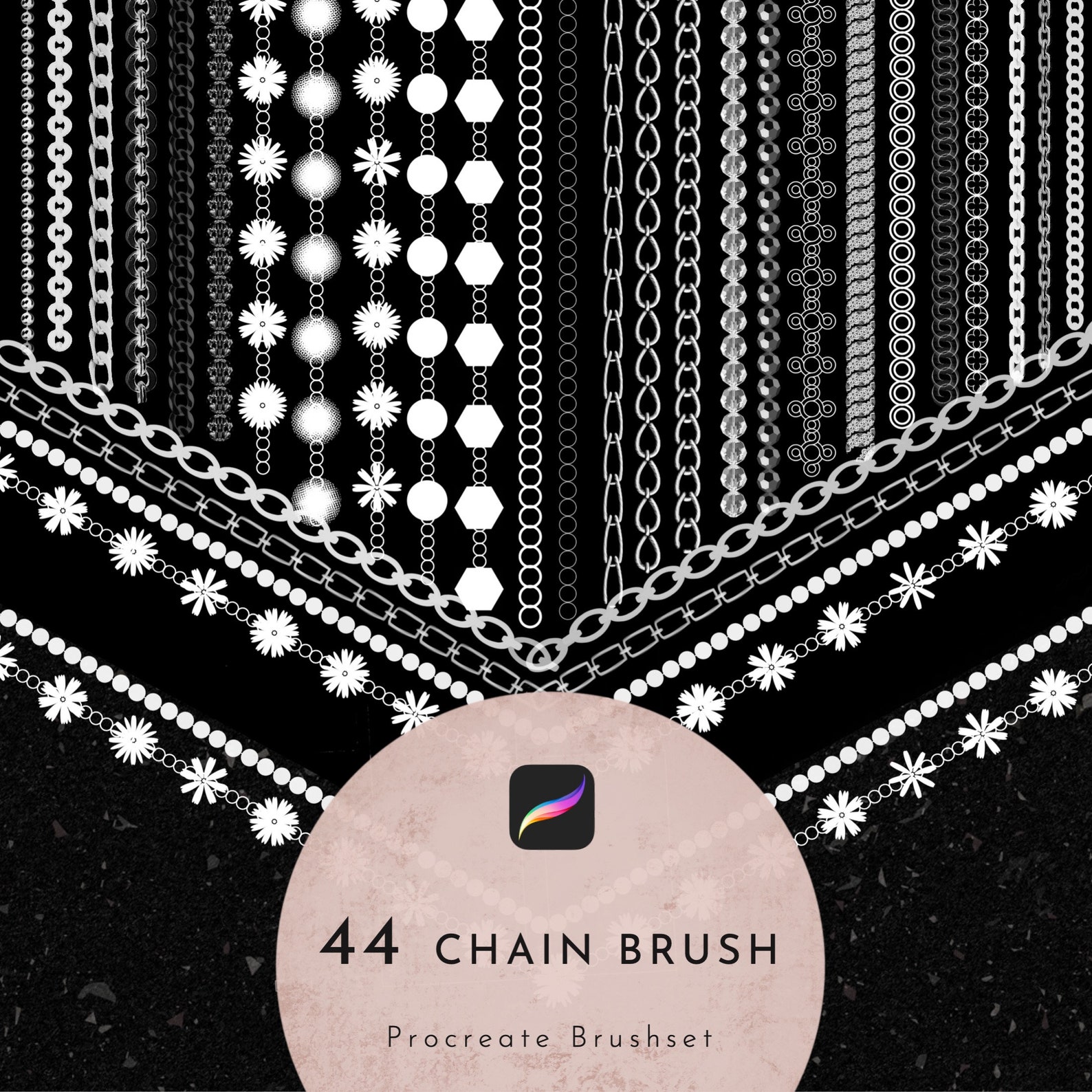 44 Procreate Chain Brushes Jewelry Bracelet Hi-res - Etsy