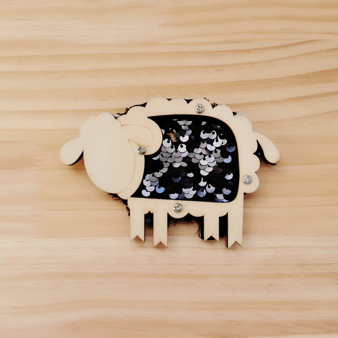 Flip Sequin Black Sheep Shape for Busy Board Details/reversible Lamb ...