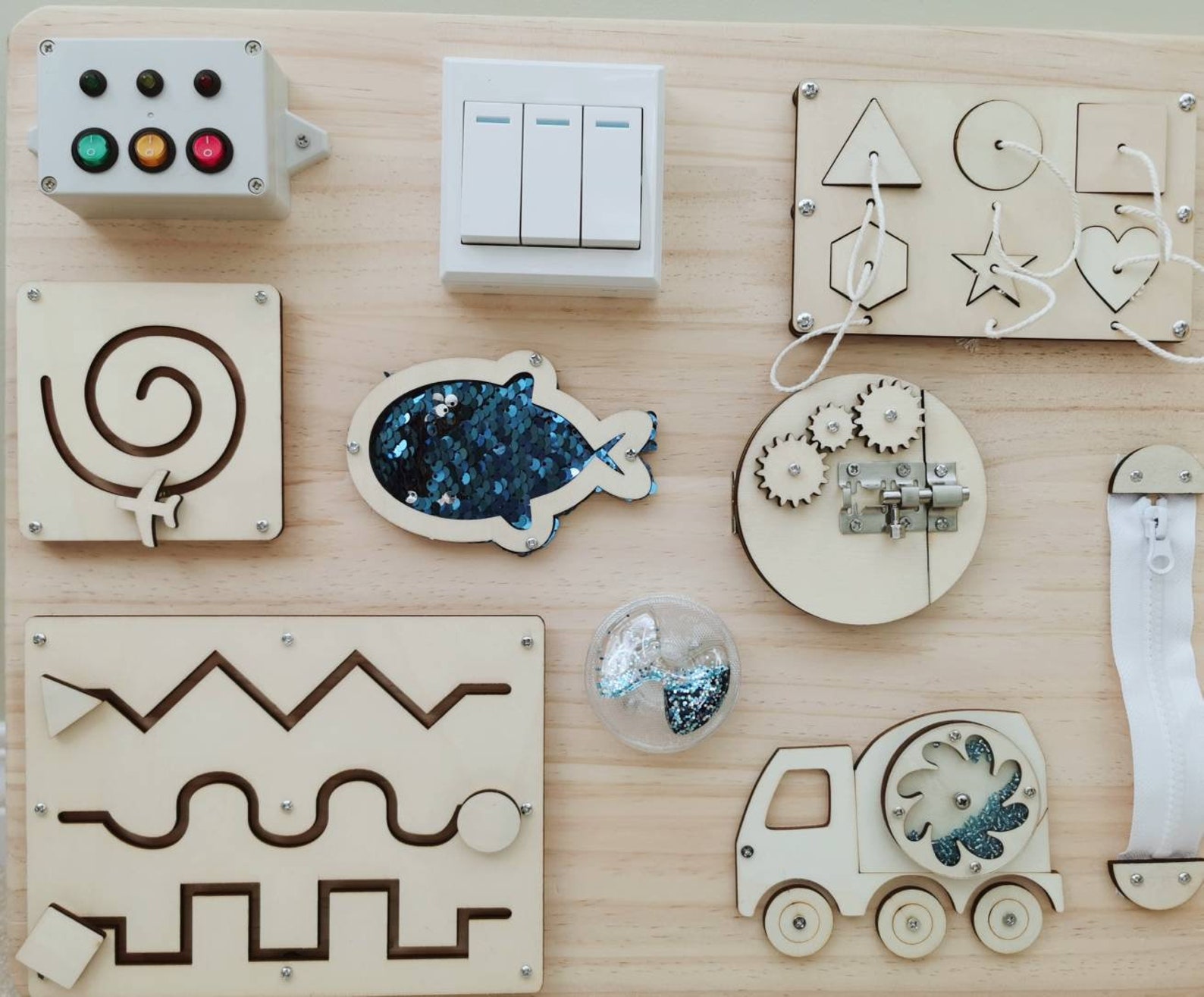Wooden Shapes Puzzle for Busy Board/busy Board Details/diy Busy Board ...