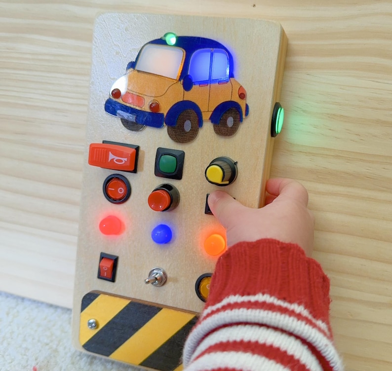 Light Sensory Board Switch Box LED With Colored Buttons Light Busy ...