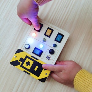 Light Sensory Board Switch Box LED With Colored Buttons Light Busy ...