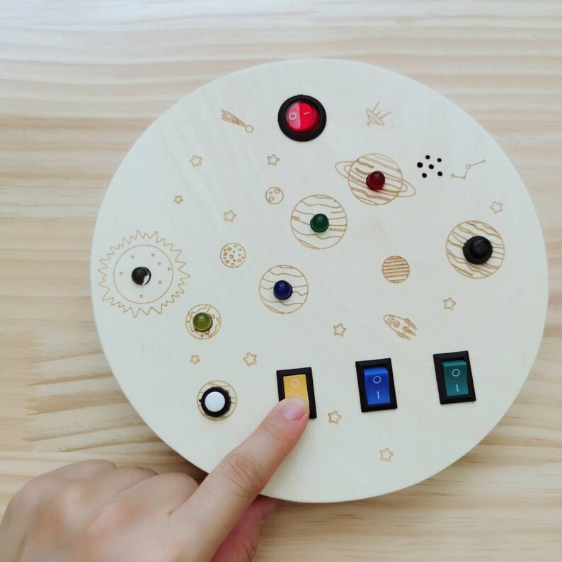 Space Light Sensory Board Switch Box LED Buttons Light Busy Board Parts ...