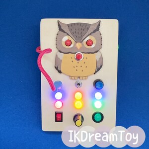 Light Sensory Board Switch Box LED With Colored Buttons Light Busy ...