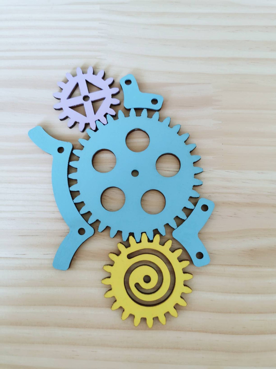 Wooden Gears for Busy Board Details/set of 3 Gears DIY Busy - Etsy