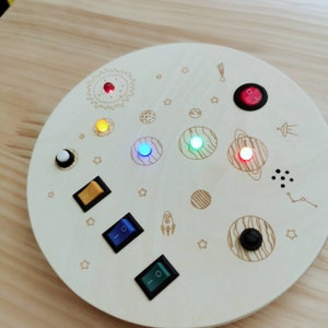 Space Light Sensory Board Switch Box LED Buttons Light Busy Board Parts ...
