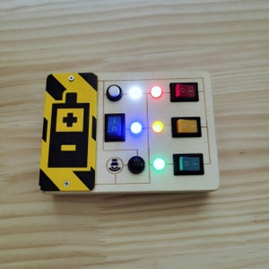 Light Sensory Board Switch Box LED With Colored Buttons Light Busy ...
