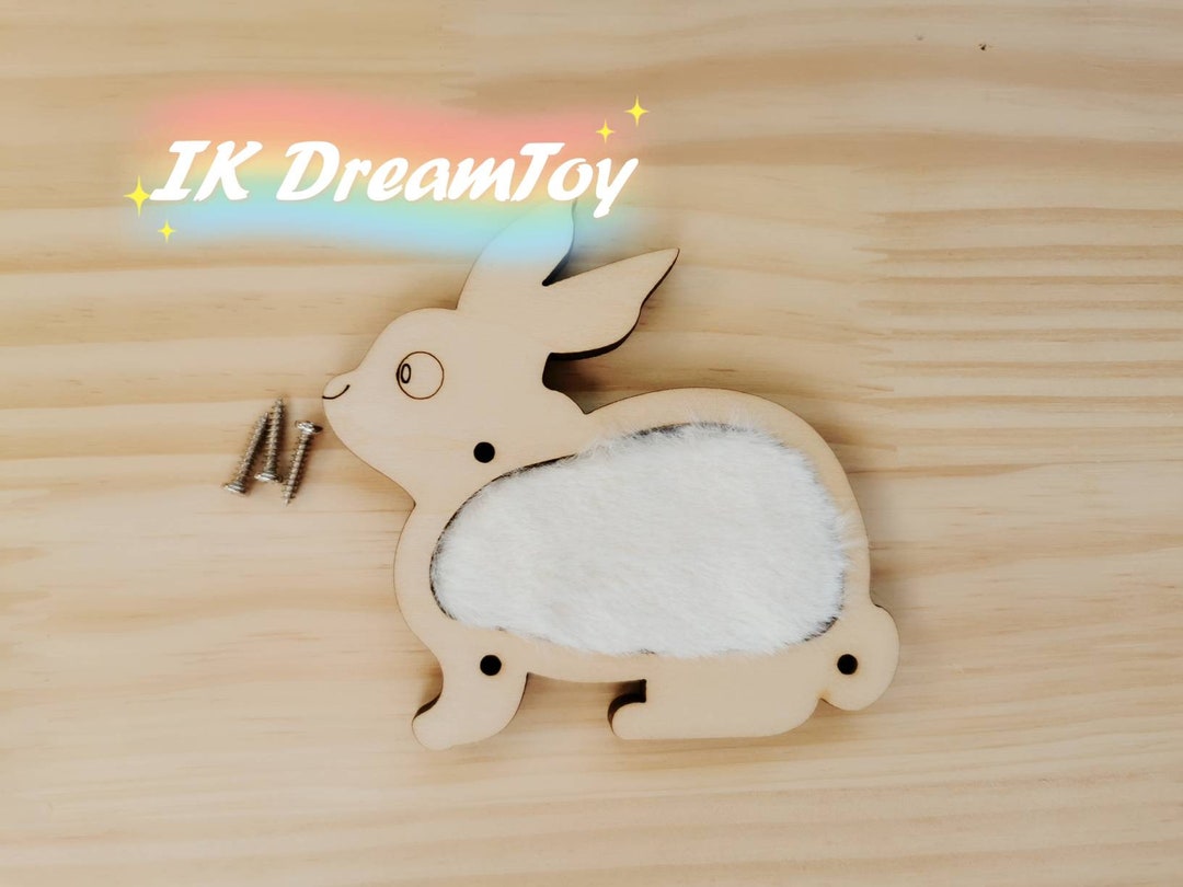 Bunny Wood Shape for Busy Board Details/rabbit Sensory Busy Board Parts ...
