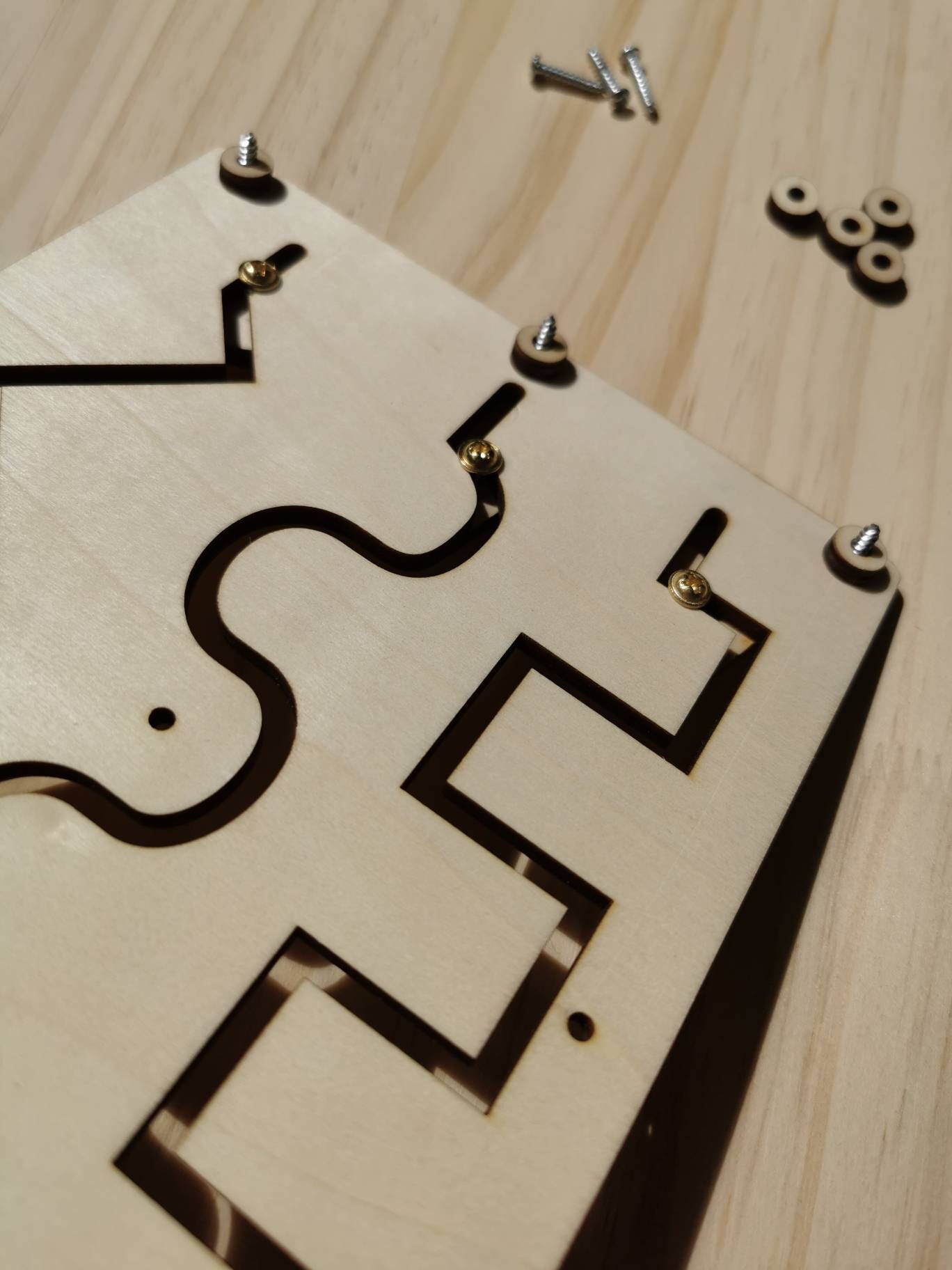 Labyrinth With 3 Tacks Busy Board Toddler/laser Cut for Busy Board ...