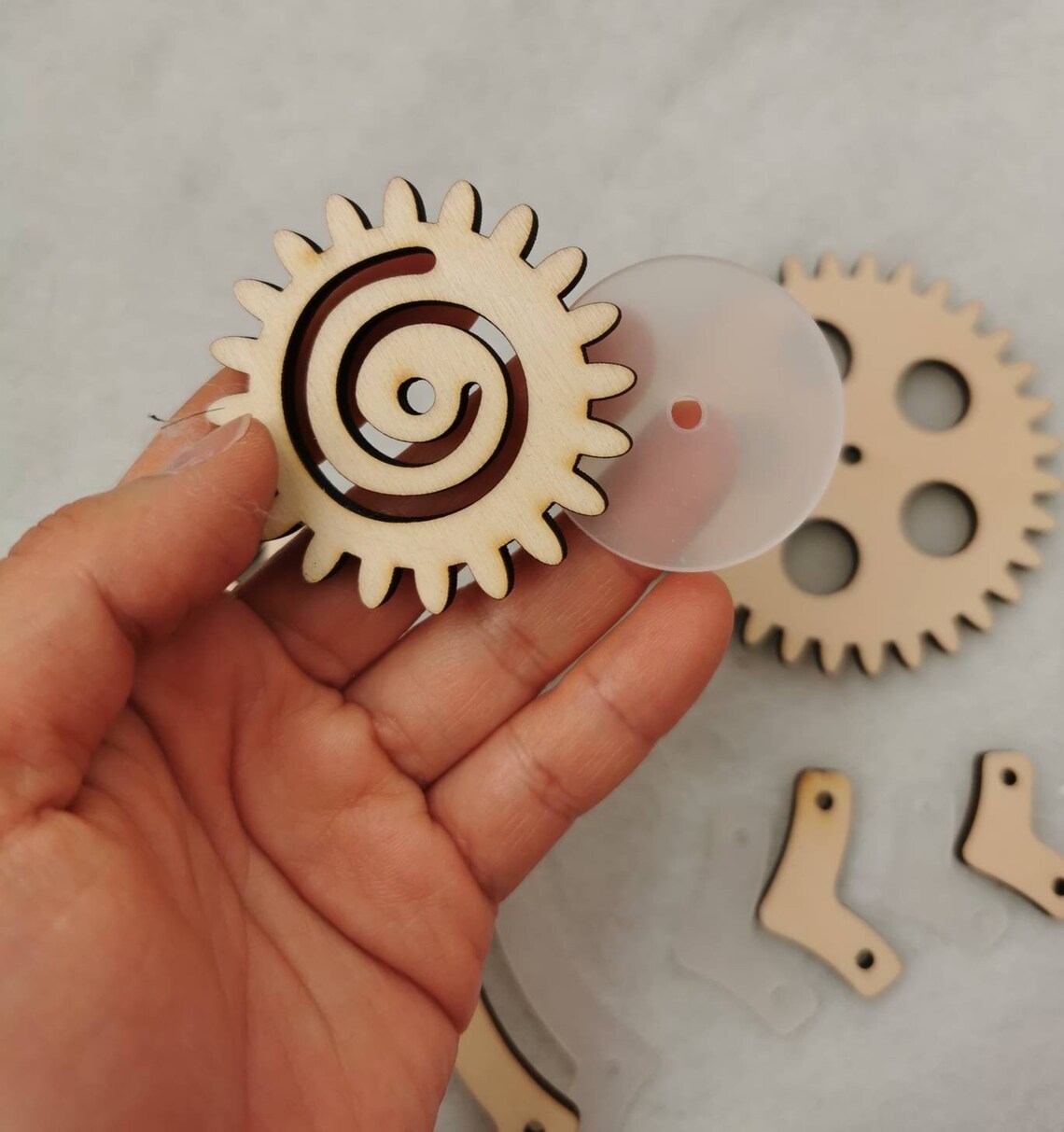 Wooden Gears for Busy Board Details/set of 3 Gears DIY Busy - Etsy