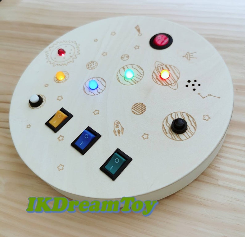 Space Light Sensory Board Switch Box LED Buttons Light Busy - Etsy