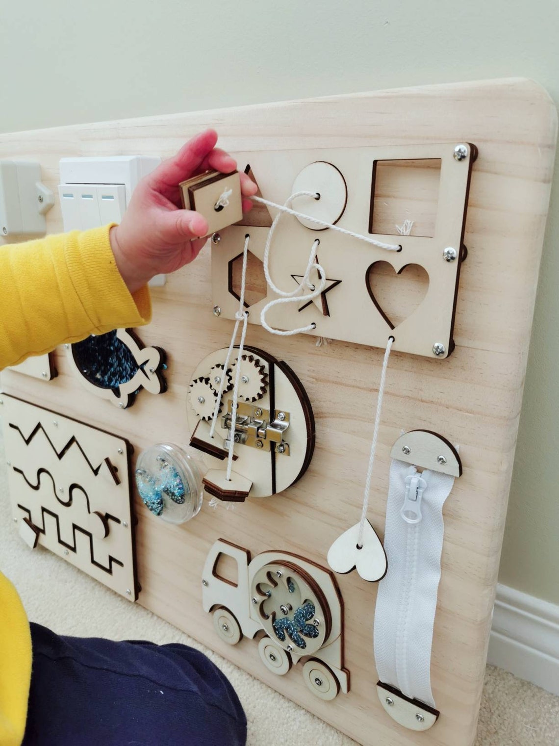 Wooden Shapes Puzzle for Busy Board/busy Board Details/diy Busy Board ...