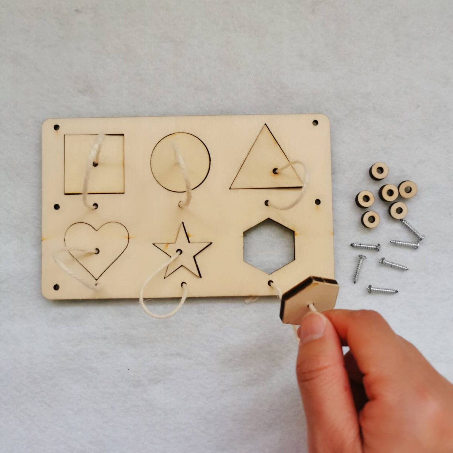 Wooden Shapes Puzzle for Busy Board/busy Board Details/diy Busy Board ...