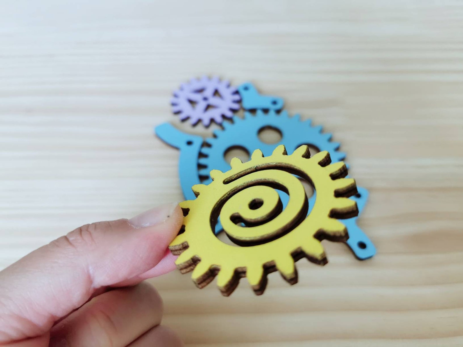 Wooden Gears for Busy Board Details/set of 3 Gears DIY Busy - Etsy