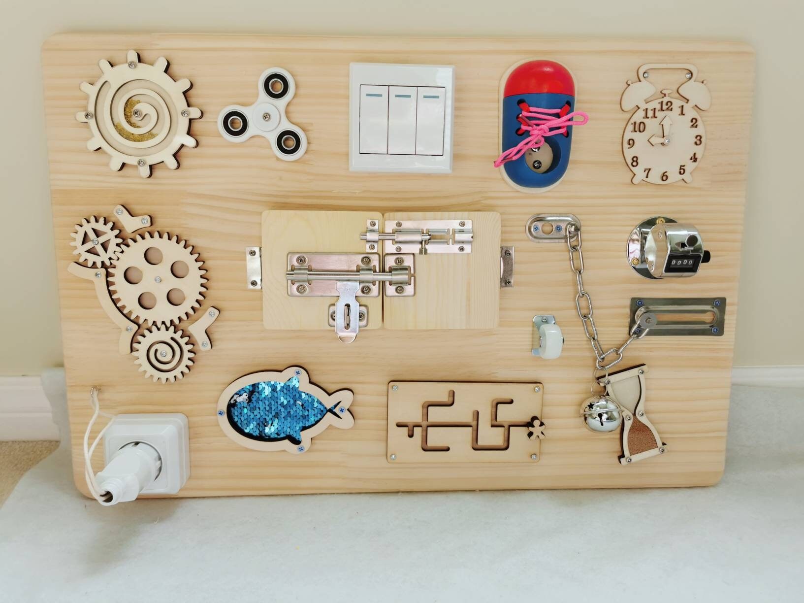 Wooden Сlock for Busy Board/busy Board Details/diy Busy Board | Etsy