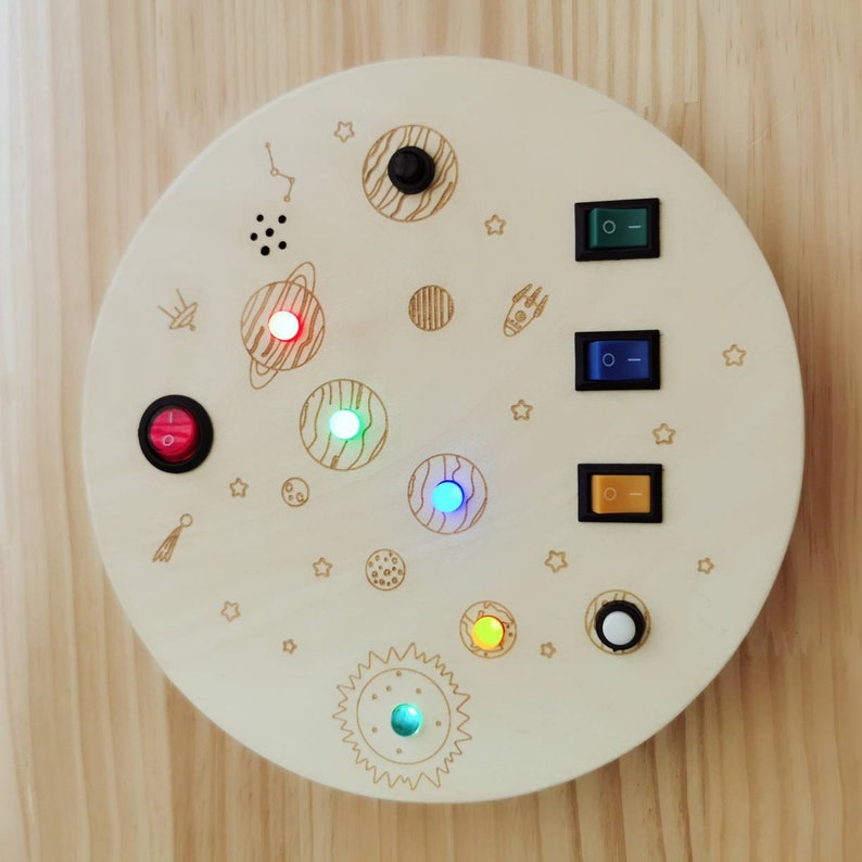 Space Light Sensory Board Switch Box LED Buttons Light Busy Board Parts ...