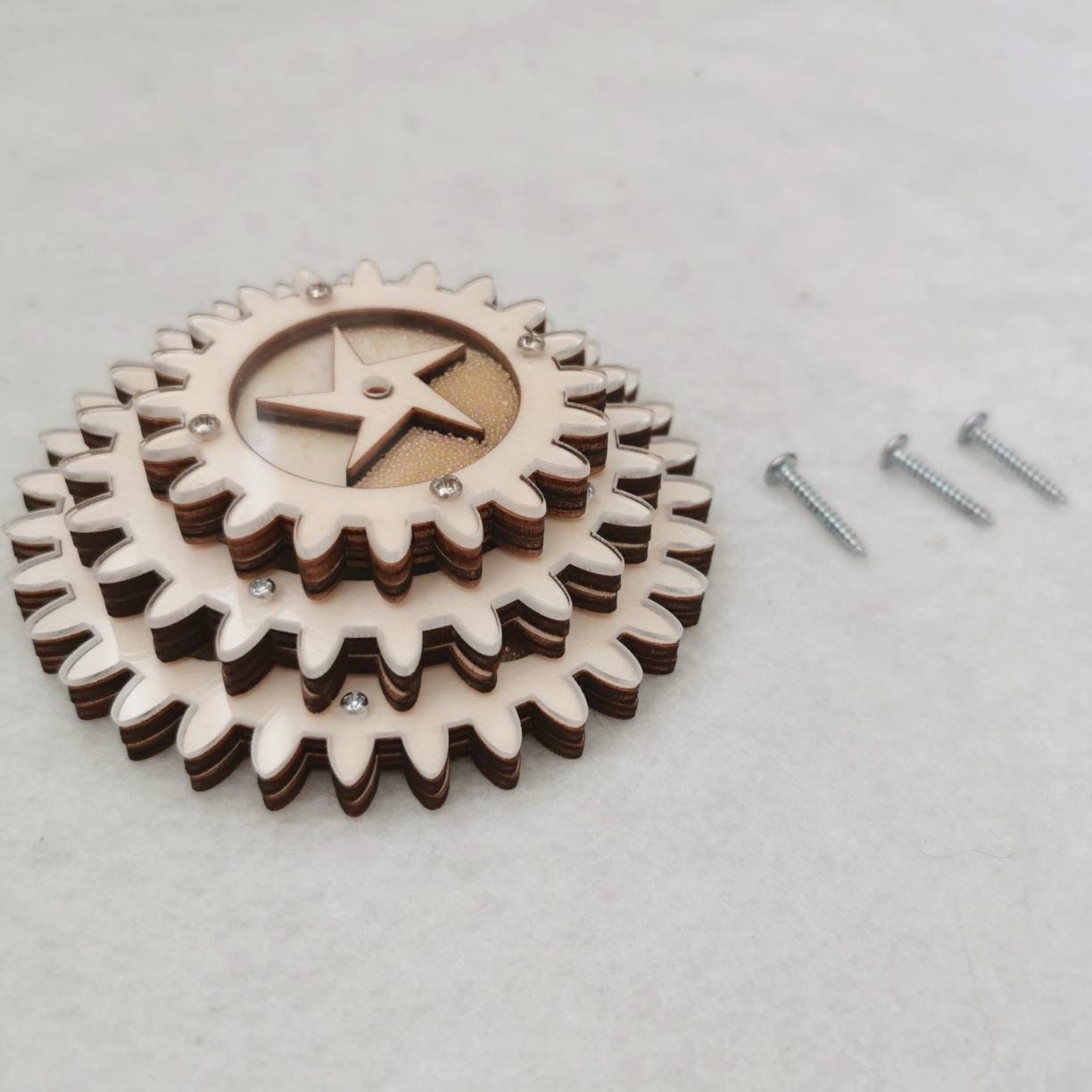 Wooden 3 Sizes Gears With Beads Spiral for Busy Board Detaisl/busy ...
