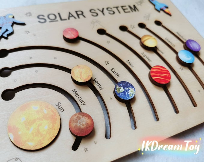Solar System Planets Sun Earth Labyrinth Busy Board Kid Puzzle - Etsy
