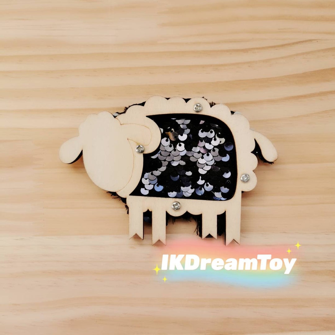 Flip Sequin Black Sheep Shape for Busy Board Details/reversible Lamb ...