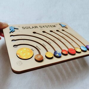 Solar System Planets Sun Earth Labyrinth Busy Board Kid Puzzle Parts ...
