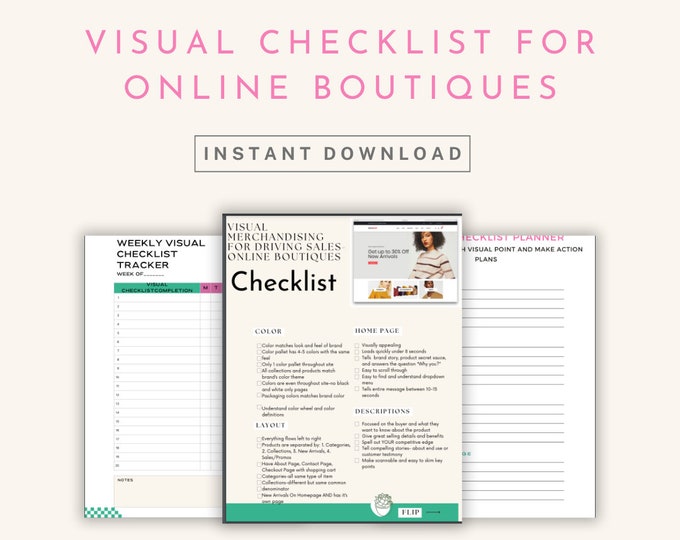 Visual Merchandising Checklist to Boost Online Boutique Sales -instant ...