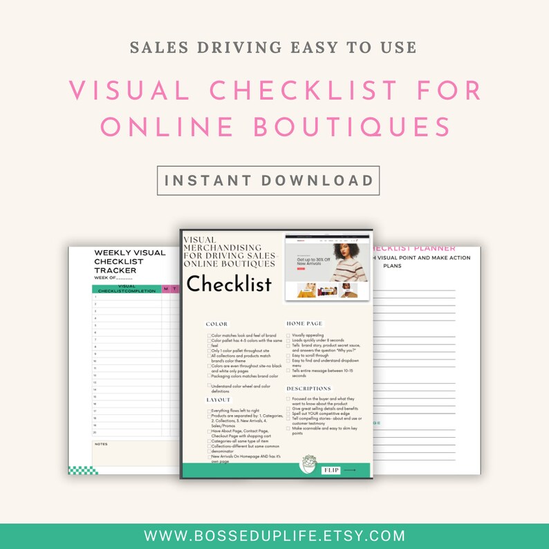 Digital Visual Merchandising Checklist for Online Boutique Sales ...
