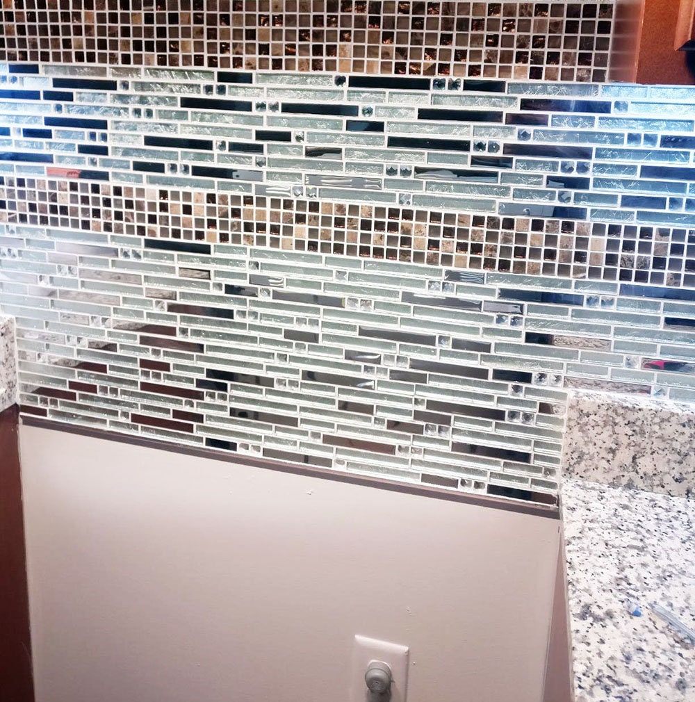 Glass Mosaic Linear Wall Tile Silver Shiny Backsplash Bathroom Shower ...