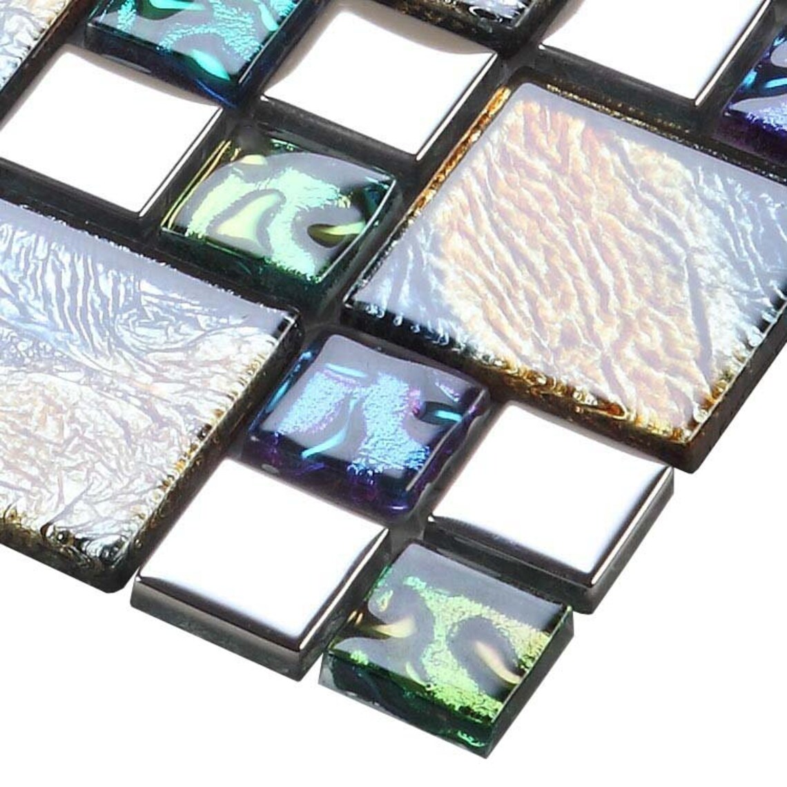 Multicolor Glass Mosaic Tile Bathroom and Kitchen Backsplash | Etsy