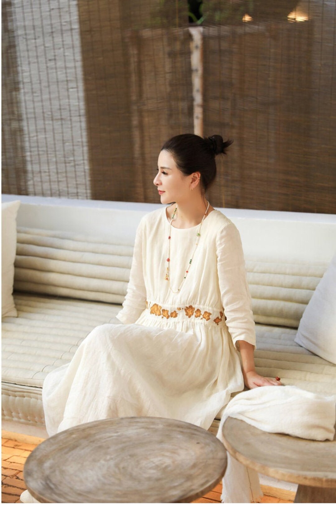 Women Summer Linen Dress/high-end Designer Linen Dress - Etsy