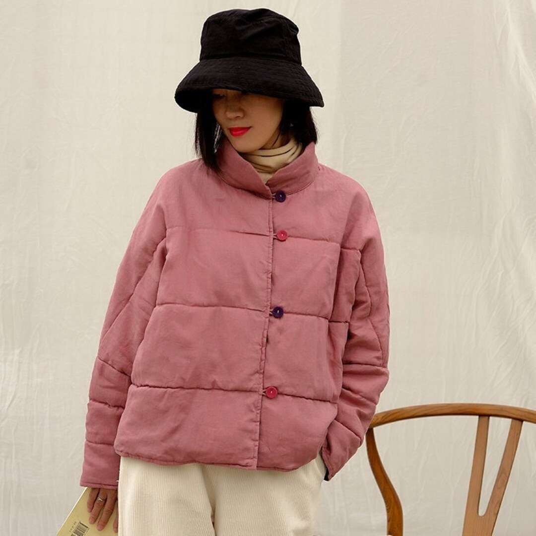 Woman Autumn Linen Coat, Retro Winter Linen Autumn Jacket, Japanese ...