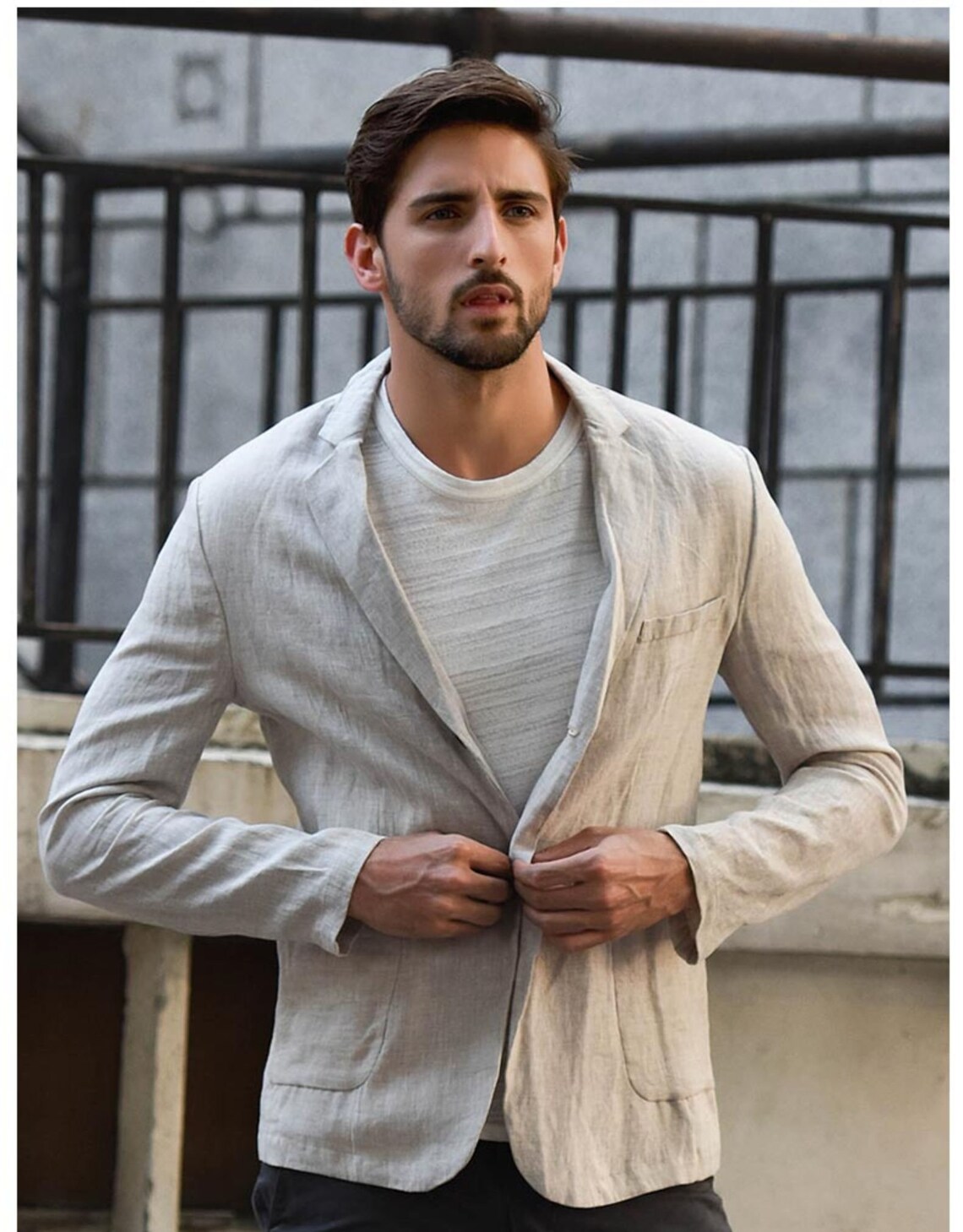 Linen Suit Men/men's Linen Suit - Etsy